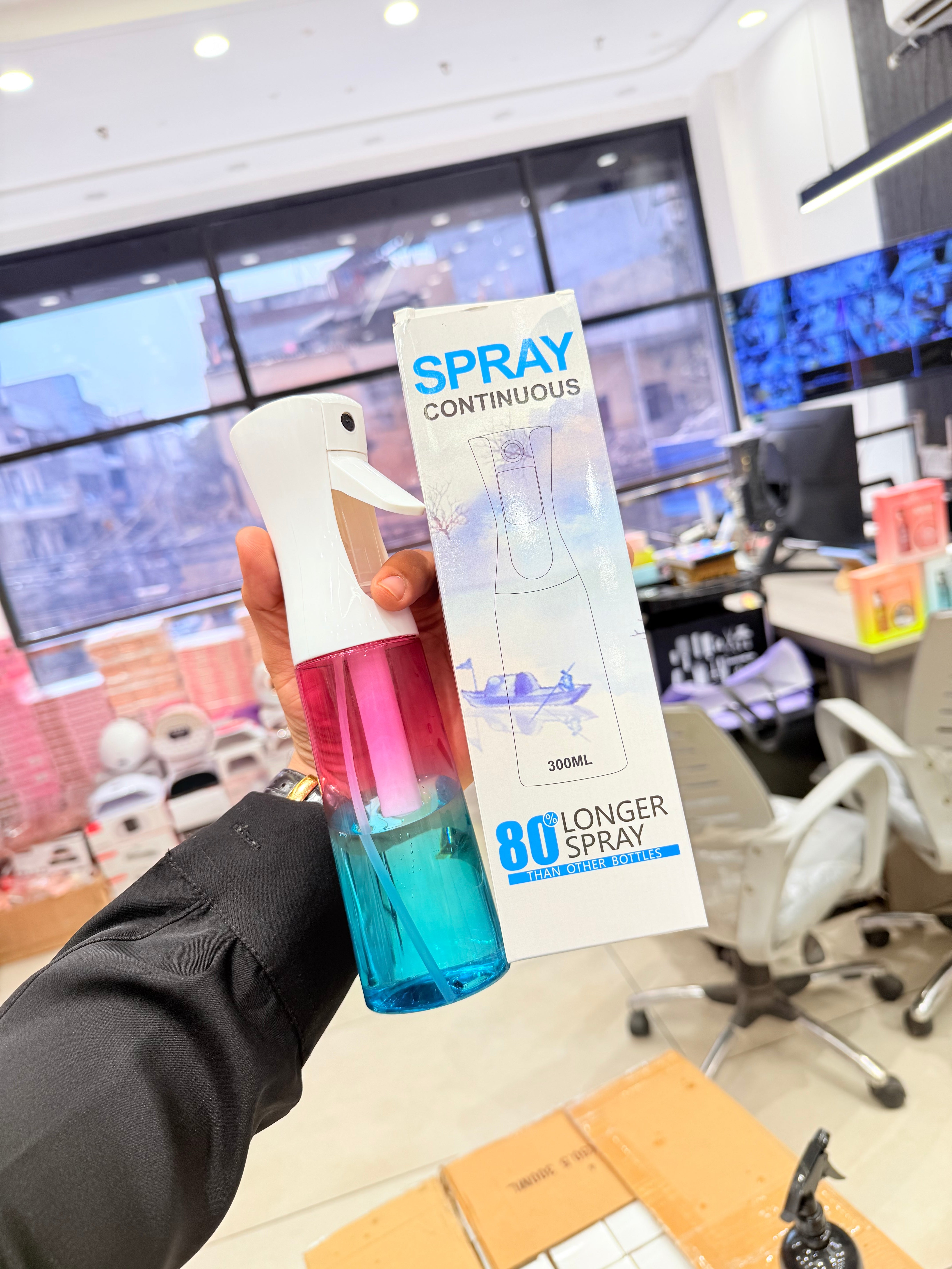 300ML Continuous Spray Bottle – Ultra Fine Mist Salon Spray ...