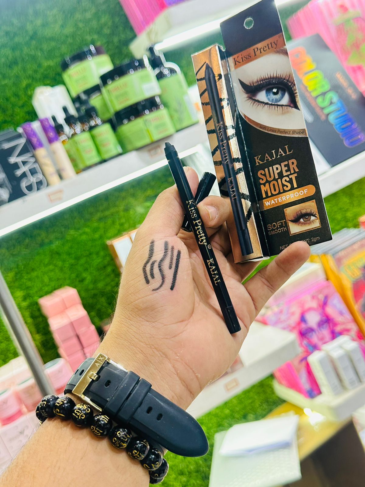 KISSPRETTY SMUDGE PROOF KAJAL (BLACK) – Sagansinghmakeup